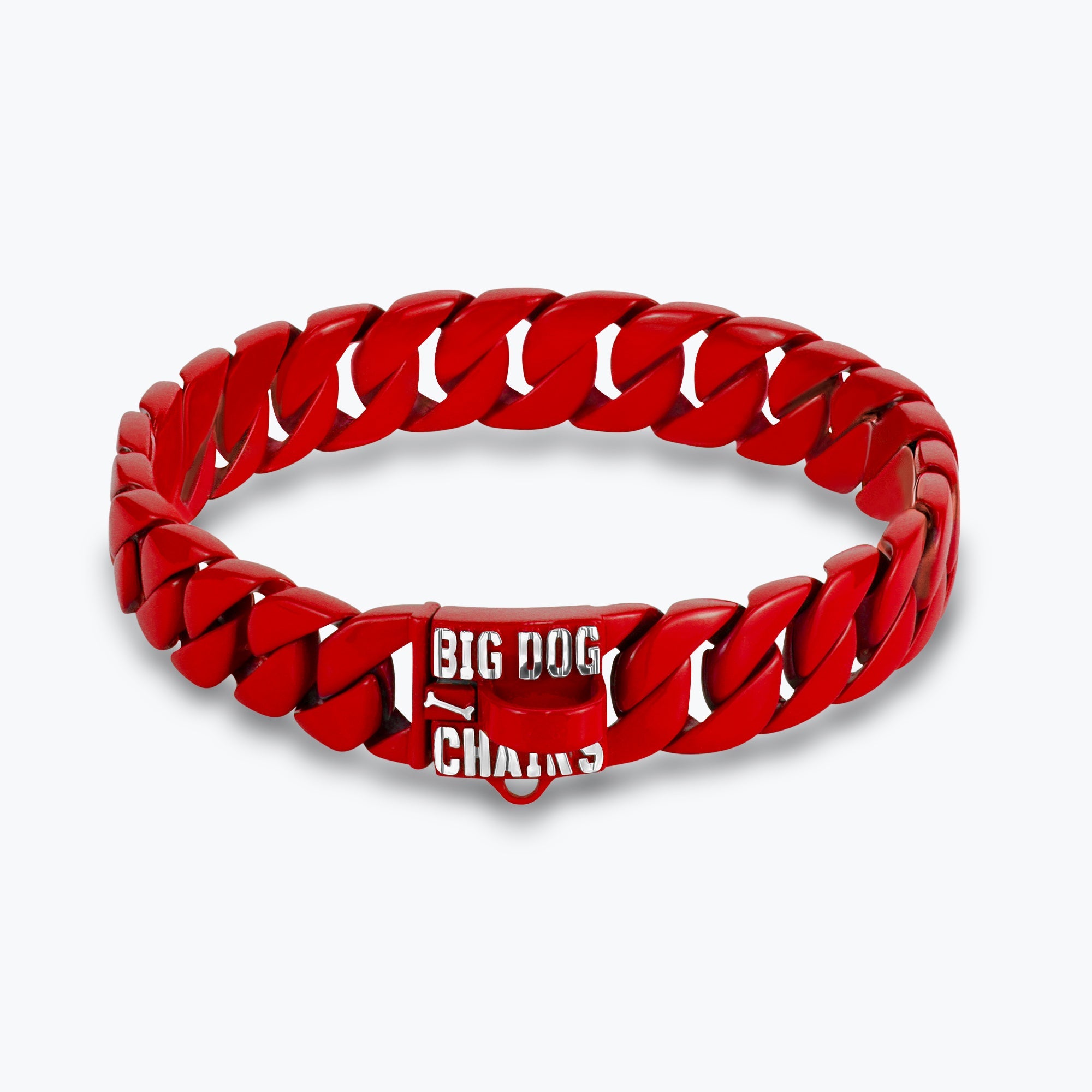 THE HELLBOY 1.25 Inch Red Cuban Link Dog Collar - BIG DOG CHAINS® – BIG ...