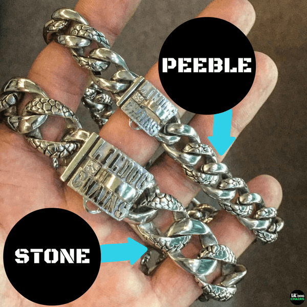 Pebble Small Custom Stainless Steel Custom Dog Collar - BIG DOG CHAINS ...