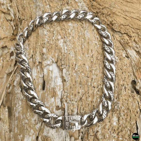 Pebble Small Custom Stainless Steel Custom Dog Collar - BIG DOG CHAINS ...